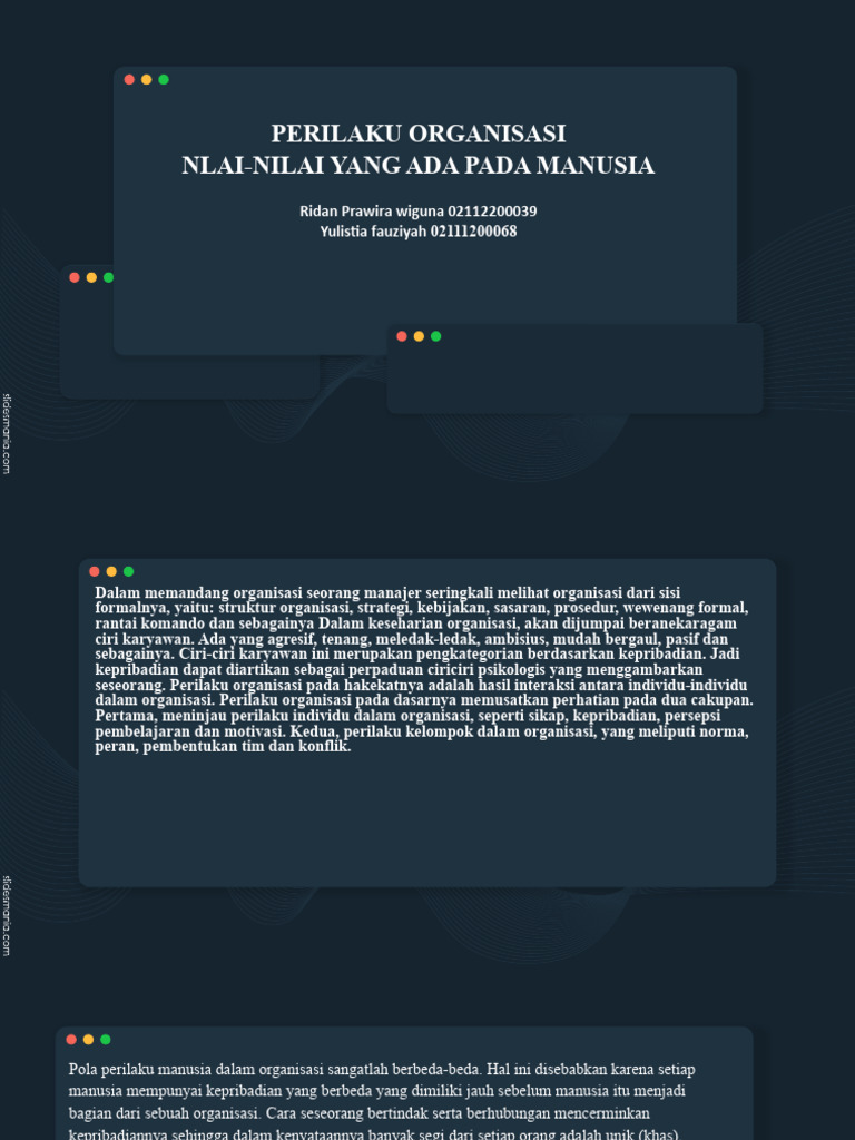 Prilaku Organisasi Ridan Dan Yulistia | PDF
