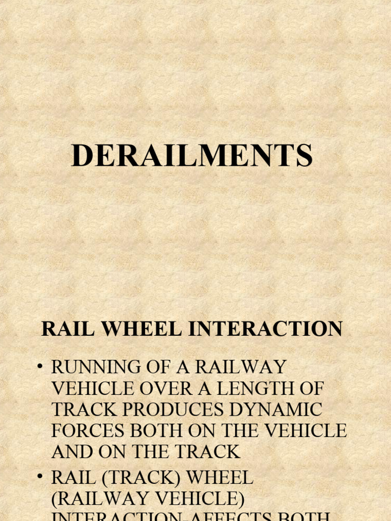 ACCIDENT | PDF | Rail Transport | Rail Infrastructure