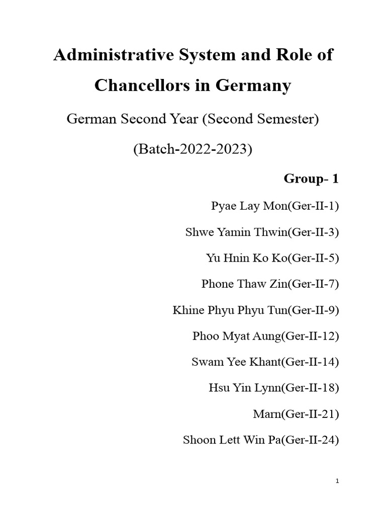 Role of Chancellors in Germany's Democracy | PDF | Angela Merkel ...