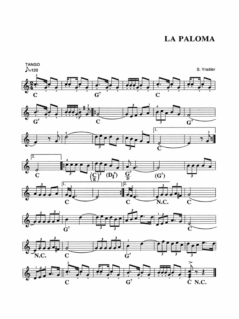 La Paloma Nuty Gitara | PDF