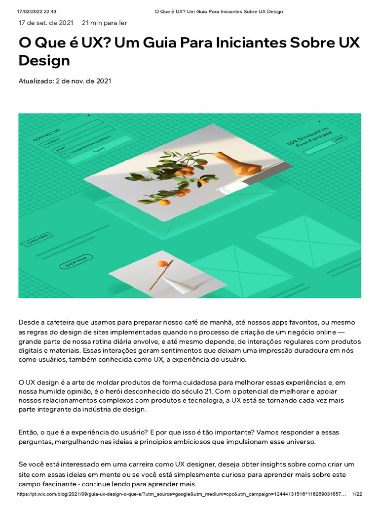 O Que É UX - Um Guia para Iniciantes Sobre UX Design | PDF ...