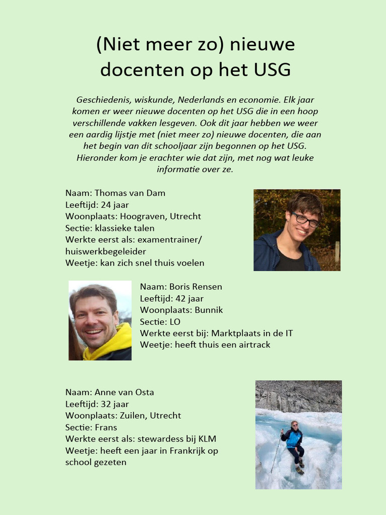 Nieuwe Docenten GEREVISEERD | PDF
