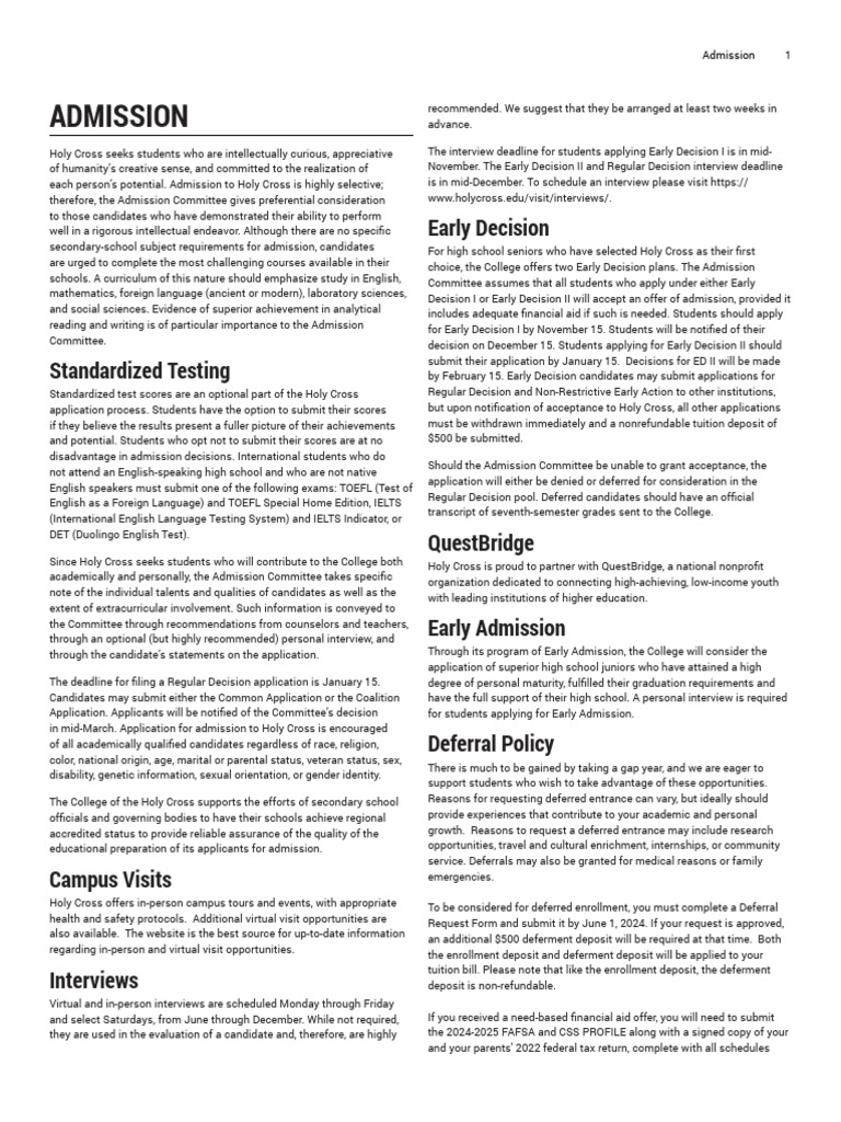 Admissions | PDF | University And College Admission