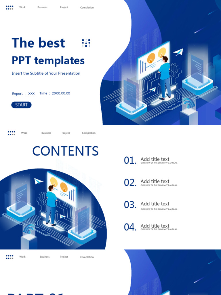 Blue Technology Business Powerpoint Templates Pdf