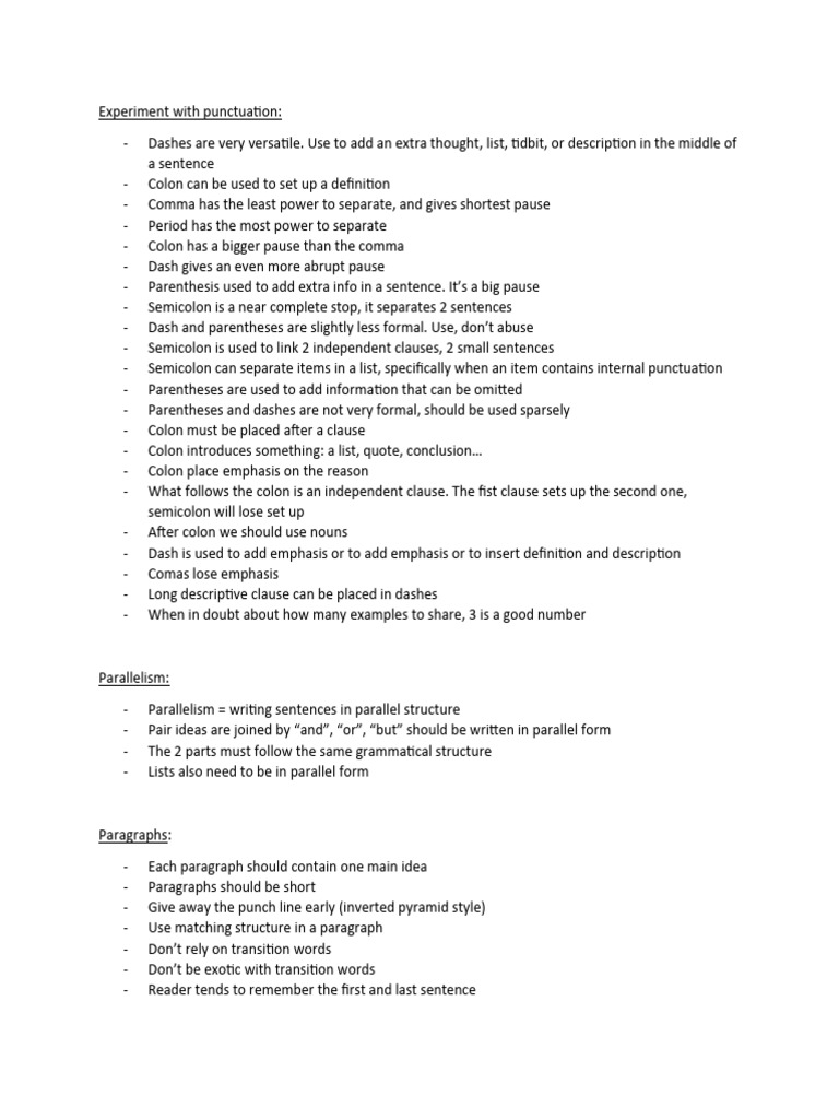 Mastering Punctuation and Structure Tips | PDF