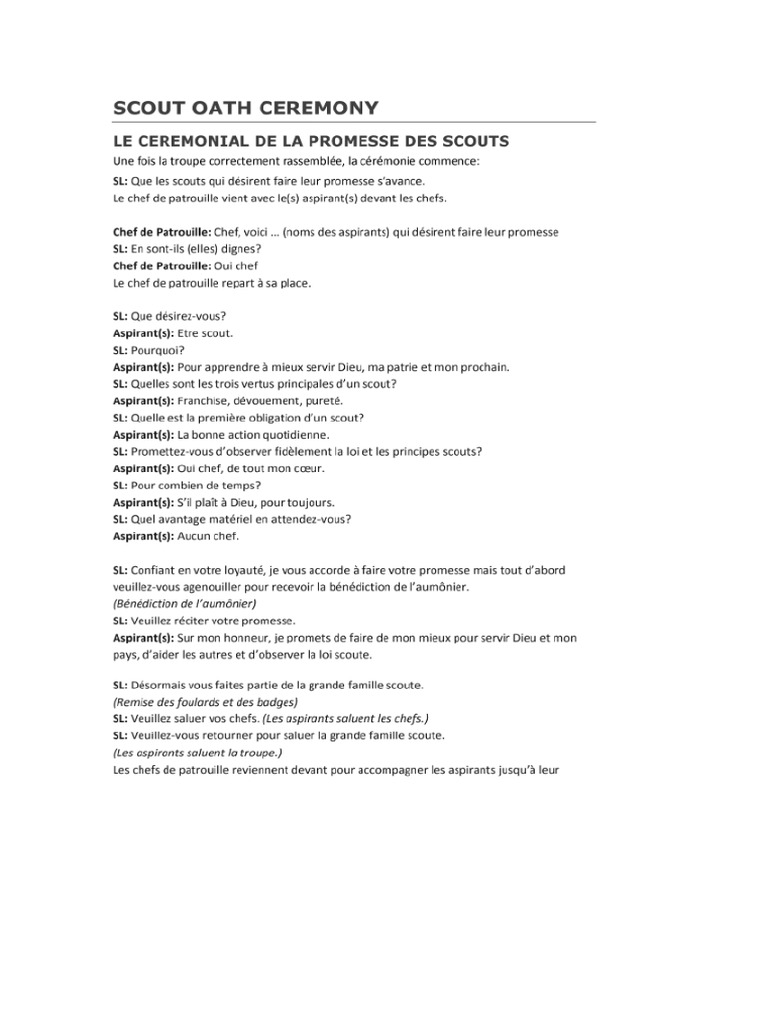 Promesse - Scout | PDF