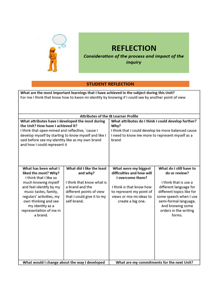 REFLECTION | PDF | Education Theory | Cognitive Science