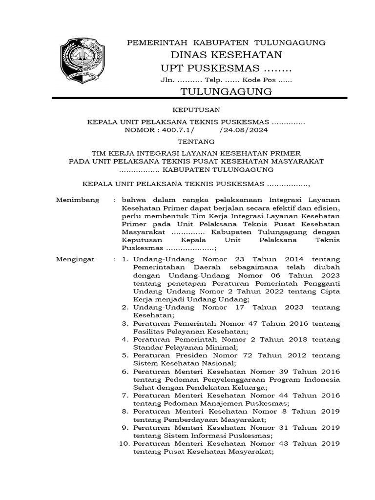 Draft SK Masteran ILP 2024 | PDF | Bisnis