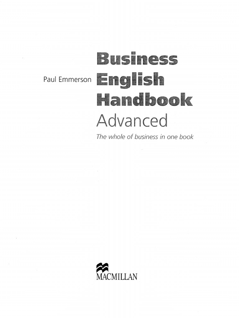 Business English Handbook - Advanced | PDF