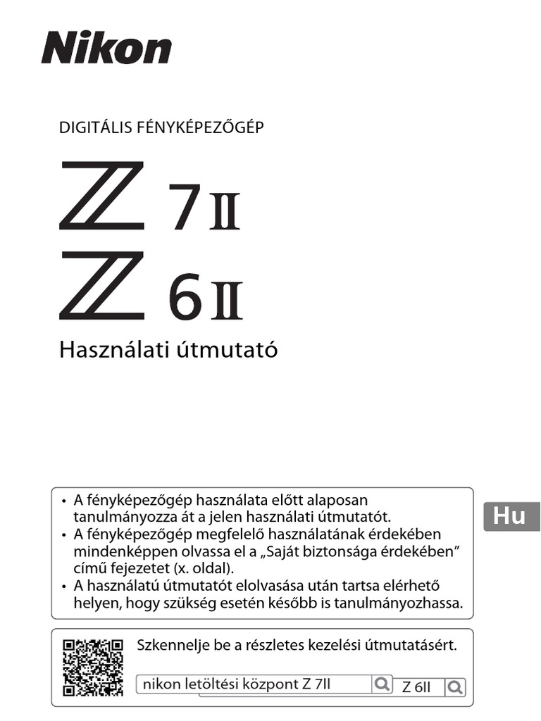 Nikon Z6 II Használati Útmutató | PDF