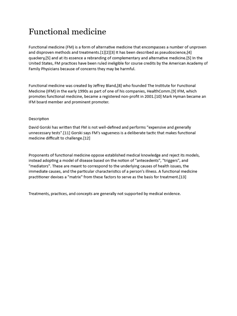 Functional Medicine | PDF