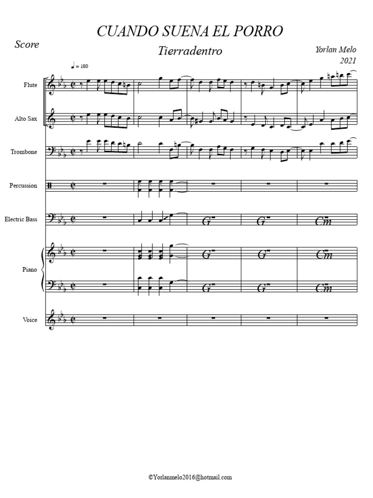 Cuando Suena El Porro-Score | PDF