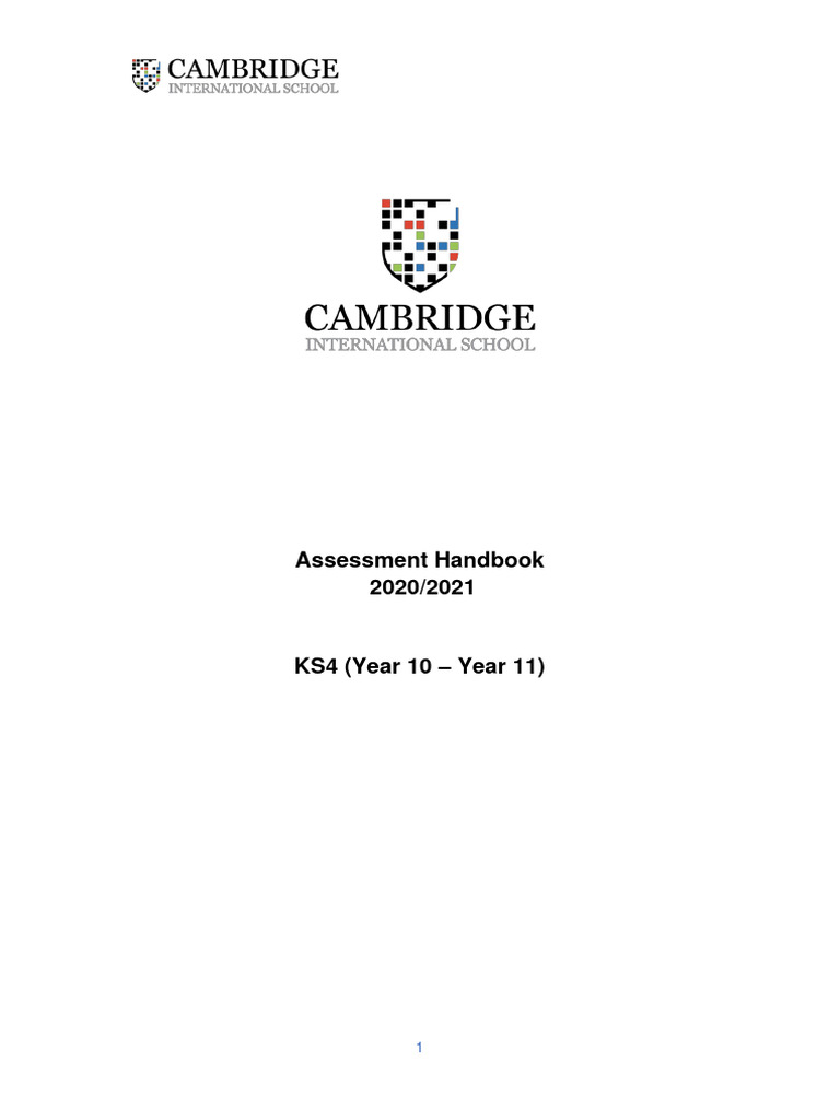 Final Assessment Handbook KS4 - 2020 - 2021 | PDF