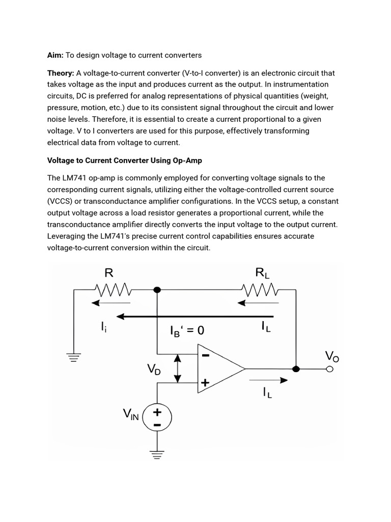 Voltage To Current Converters | Download Free PDF | Operational Amplifier | Electrical Network