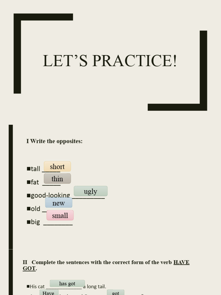 Let's Practice! | PDF | Syntax | Linguistic Morphology