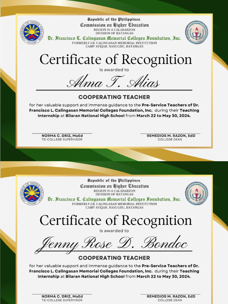 Recognition | PDF