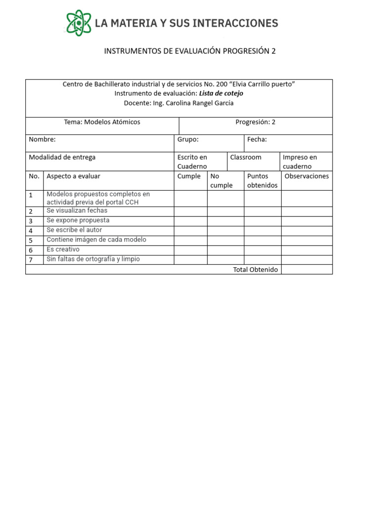 Instrumentos de Evaluación Progresión 2 | PDF | Ensayos | Comunicación humana