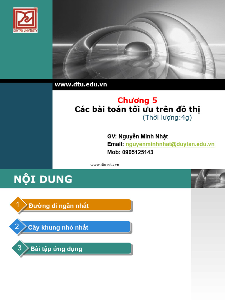 Chuong05 - Ly Thuyet Do Thi - Bai Toan Toi Uu Tren Do Thi | PDF