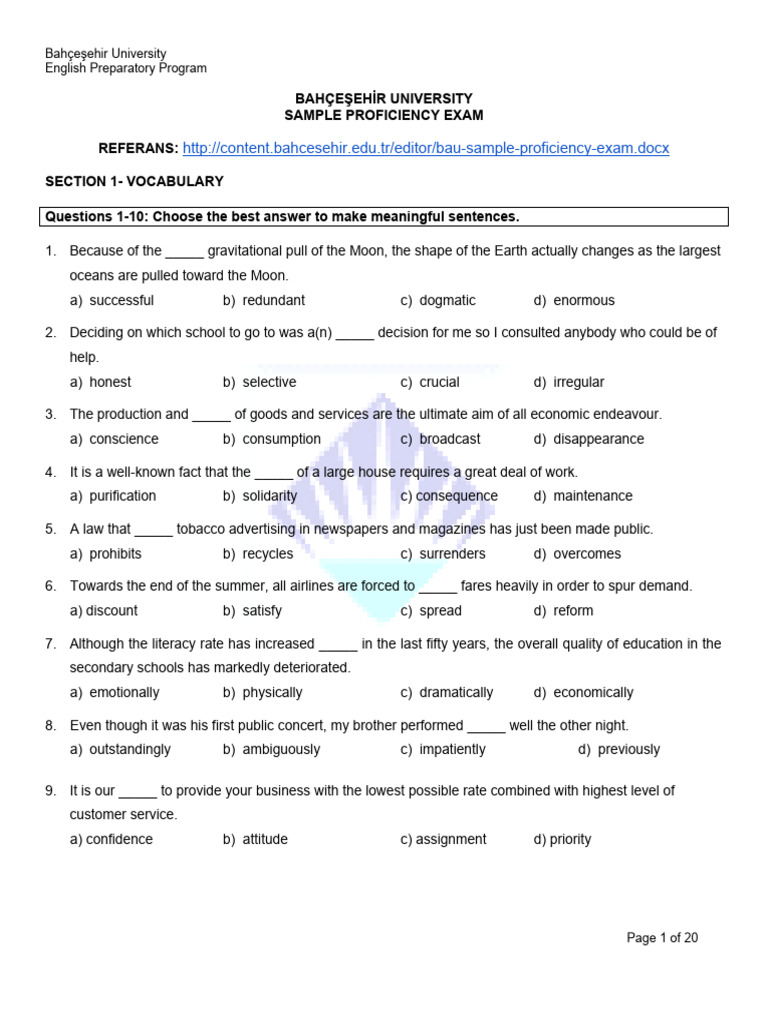 Bau Proficiency Exam | PDF | Genetically Modified Food | Genetic Engineering