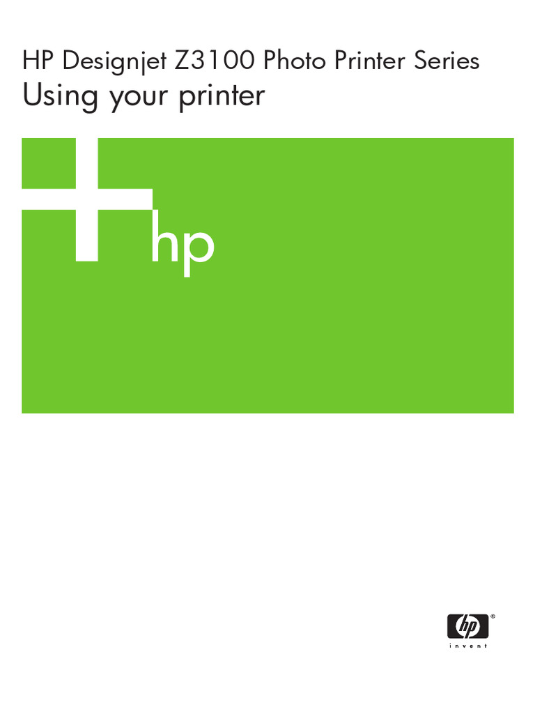 HP Z3100 Printer Users Guide | PDF | Printer (Computing) | Computing