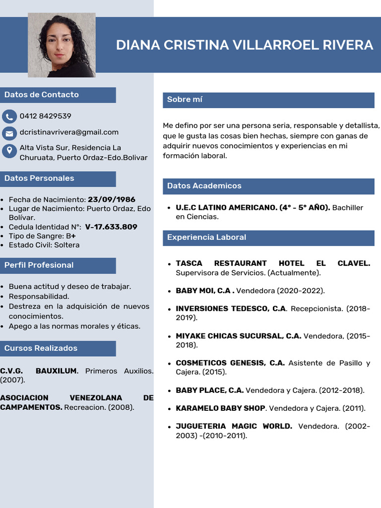 Currículum Vitae Diana Rivera | PDF