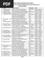 JC Written Exams Timetable 2025 | PDF | Qualifications