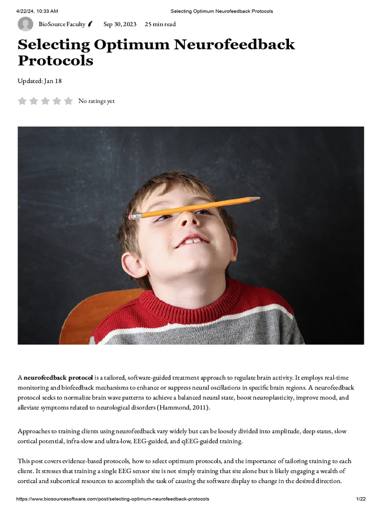 Super Overview - Selecting Optimum Neurofeedback Protocols | PDF ...