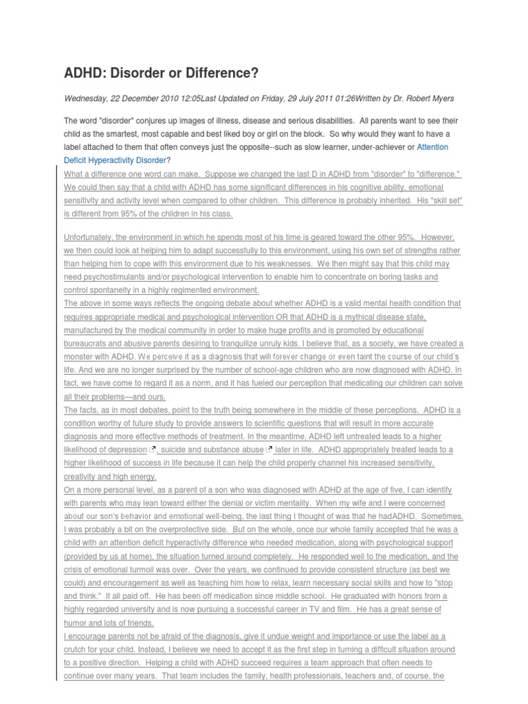 Adhd | PDF | Attention Deficit Hyperactivity Disorder | Psychiatry