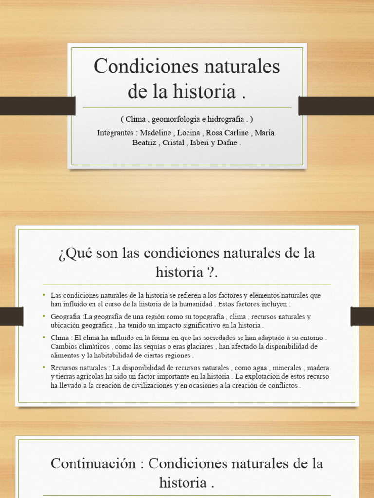 Condiciones Naturales de La Historia^ 2 | PDF | Geomorfología | Clima