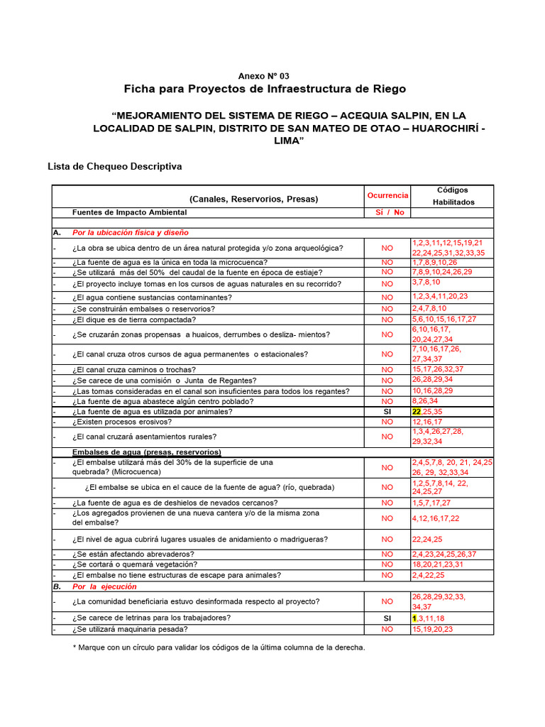 EIA03 Evaluacion Ambiental Salpin | PDF | Reservorio | Agua