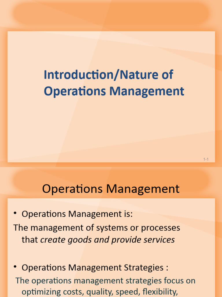 Operation Management Strategies | PDF | Strategic Management ...