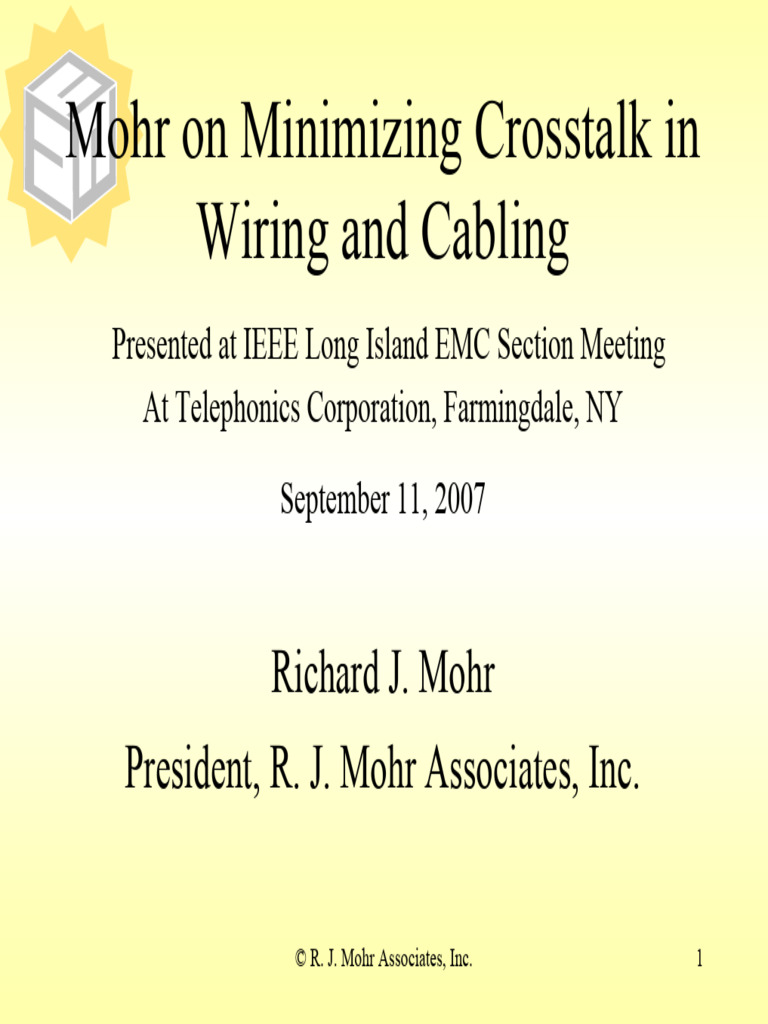 Minimizing Crosstalk Wiring Cabling | Download Free PDF ...
