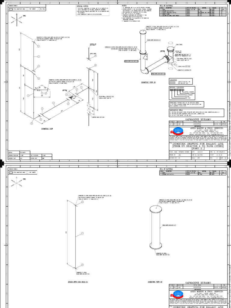 Dn10758 8014 Isometric Drawing For Ballast Line (From Uv Reactor 1 To ...