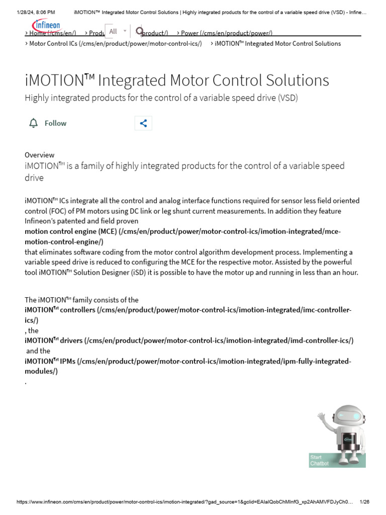 iMOTION™ Integrated Motor Control Solutions - Highly Integrated ...
