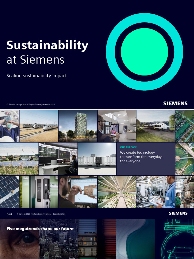 Sustainability at Siemens | PDF | Sustainability | Carbon Footprint