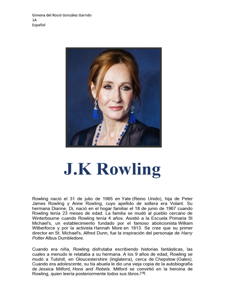 J.K Rowling | PDF | J. K. Rowling | Harry Potter