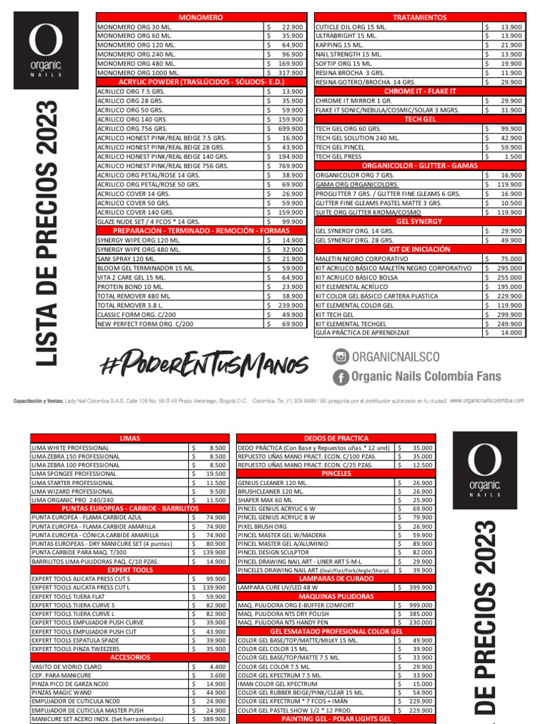 Lista de Precios 2023-2 | PDF | Salud y bienestar