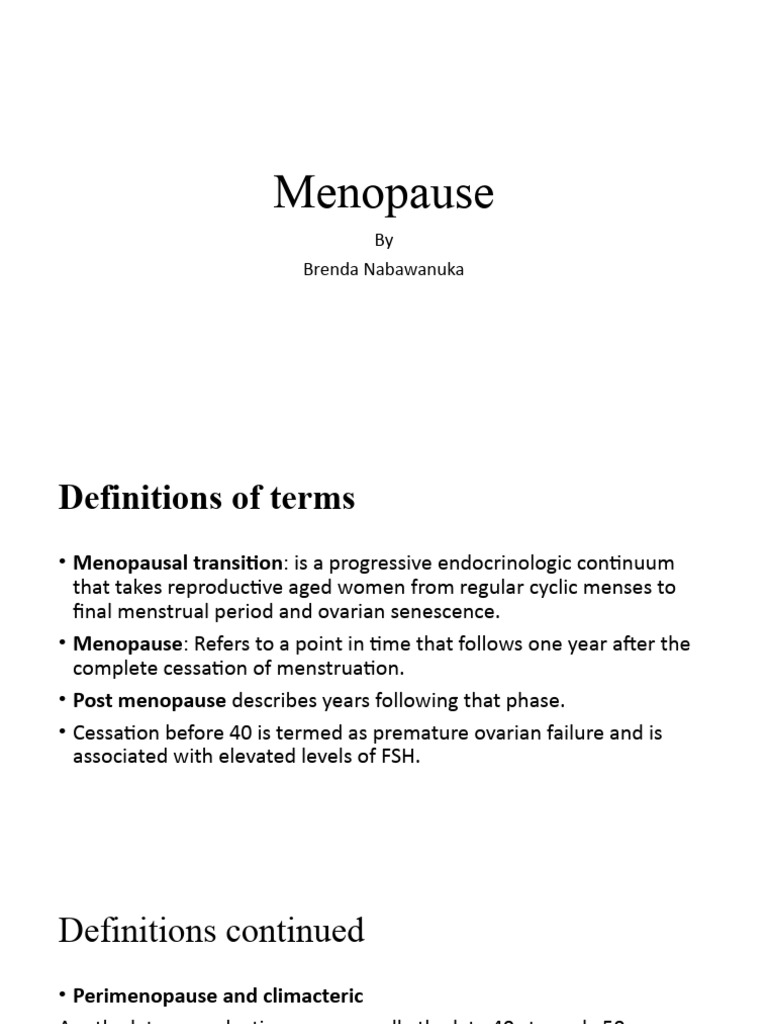 Understanding Menopause and Its Stages | PDF | Menstrual Cycle | Menopause
