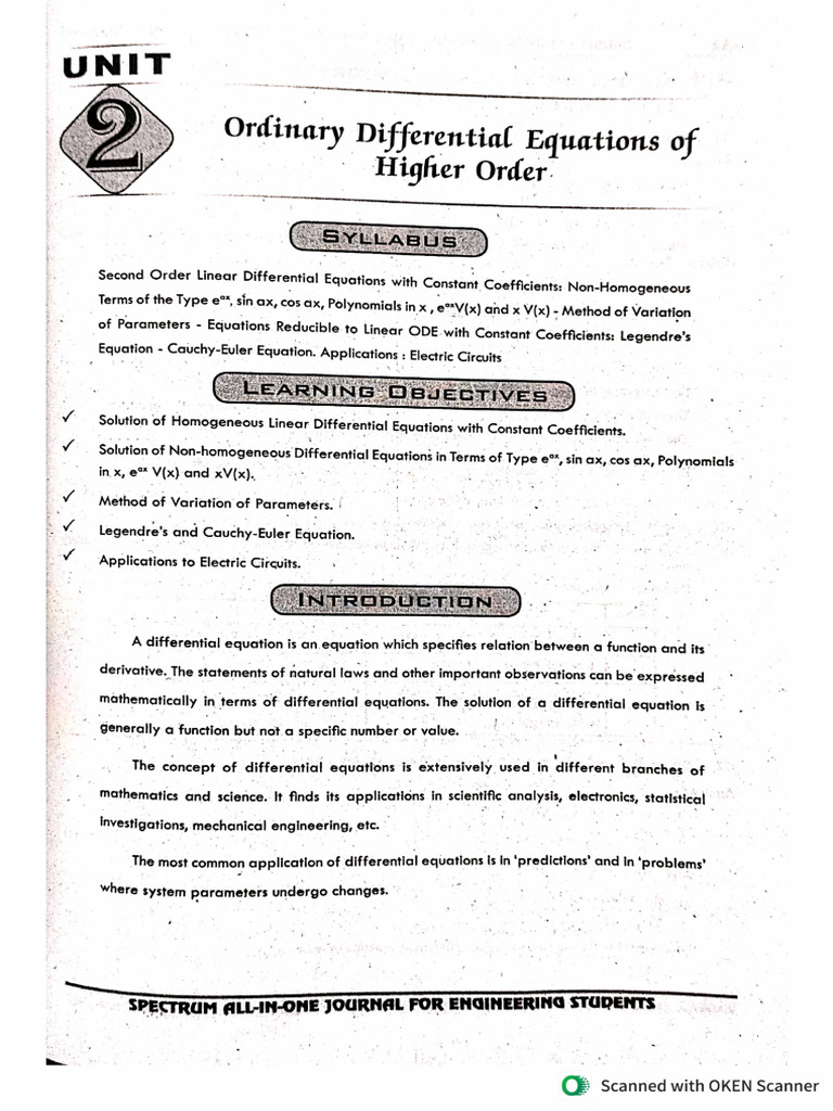 Mathematics m2 Notes | PDF