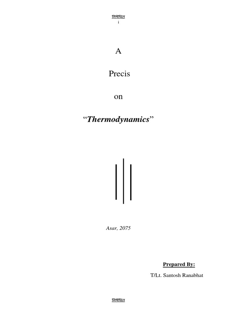 Thermodynamic Precis Final | PDF
