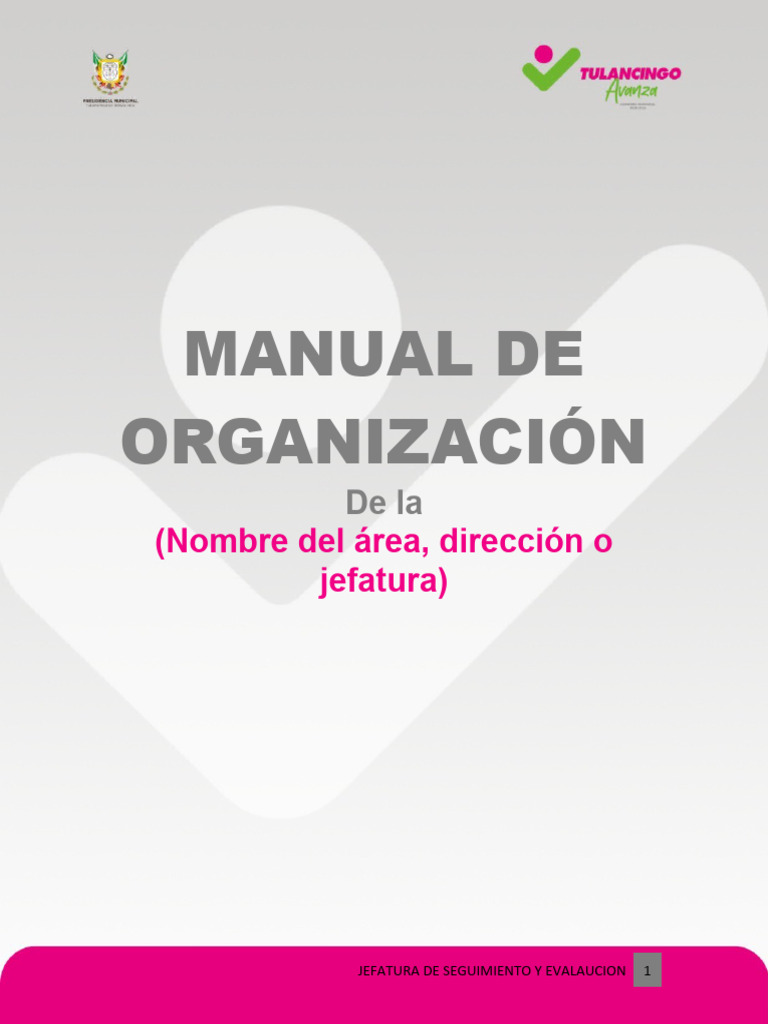 Plantilla Manual de Organizacion | PDF | Regulación | Justicia