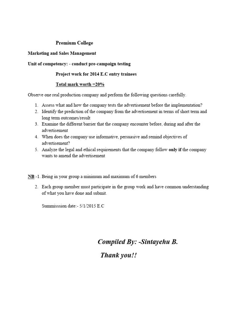 Pre-Campaign Testing in Advertising | PDF