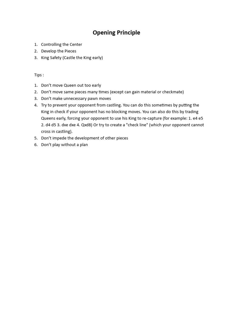 Opening Principle | PDF