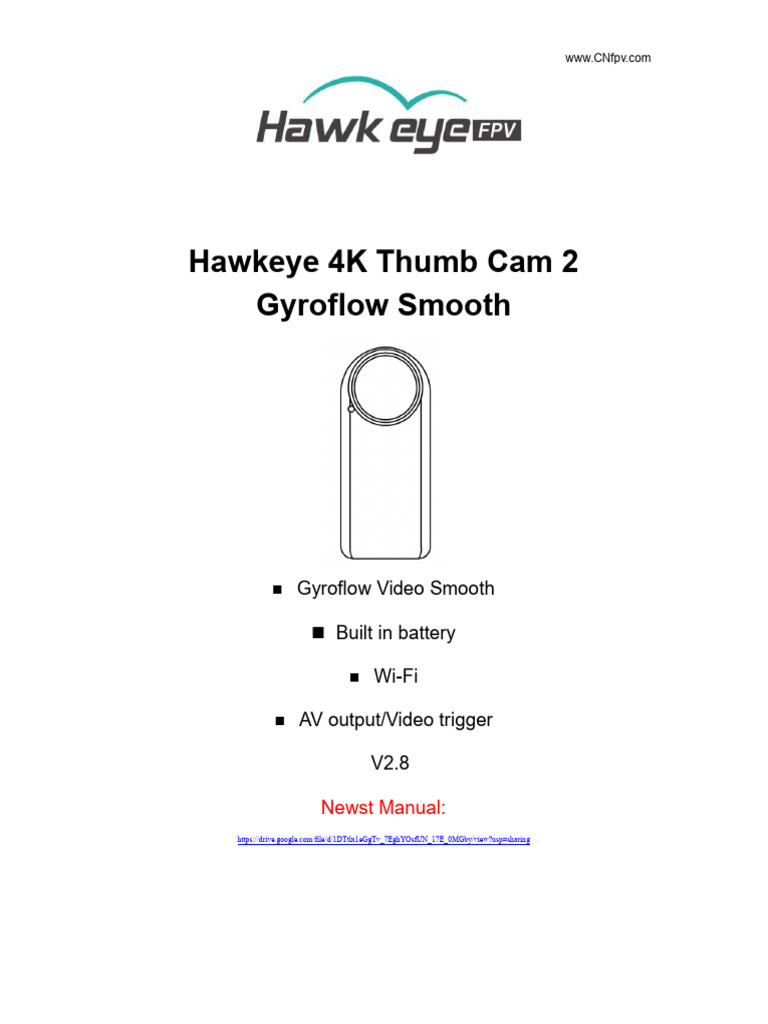 Hawkeye 4K Thumb Cam 2 V 2.9 | PDF | Film Speed | Electromagnetic ...