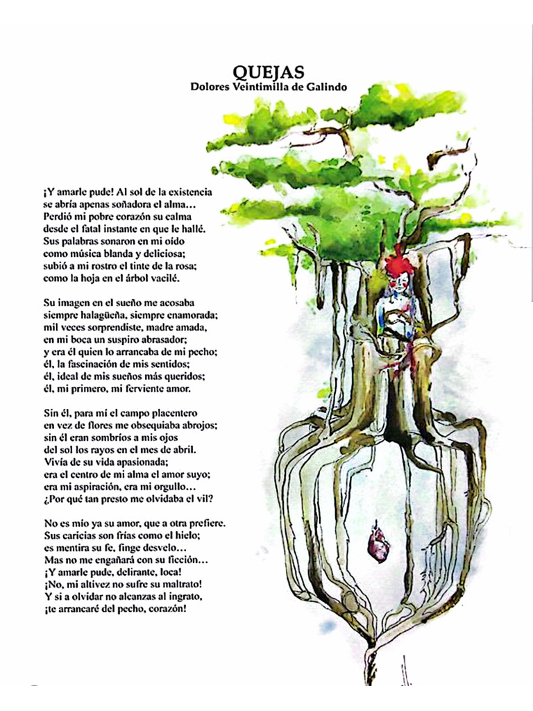 POEMA QUEJAS - Dolores Veintimilla de Galindo | PDF