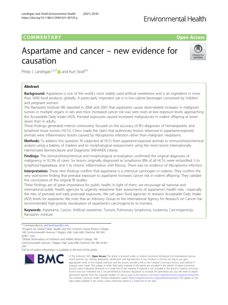 Aspartame | PDF | Sugar Substitute | Cancer