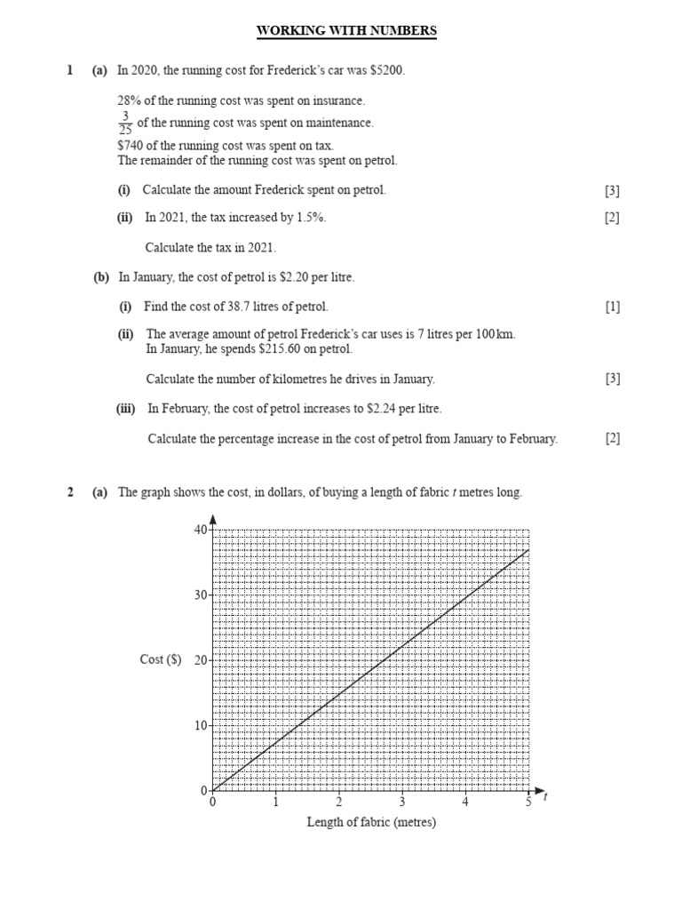 Working With Numbers (2+4+15) | PDF | Interest | Prices