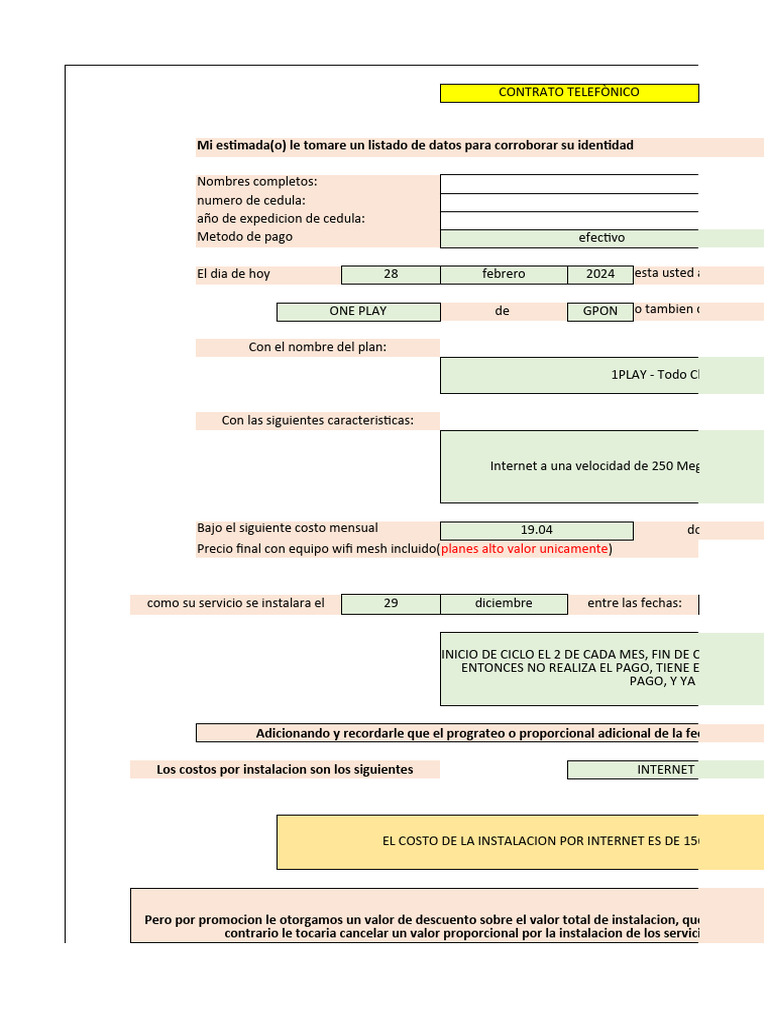 Contrato Claro Hogar Actualizado | PDF | Televisión via satélite | Internet