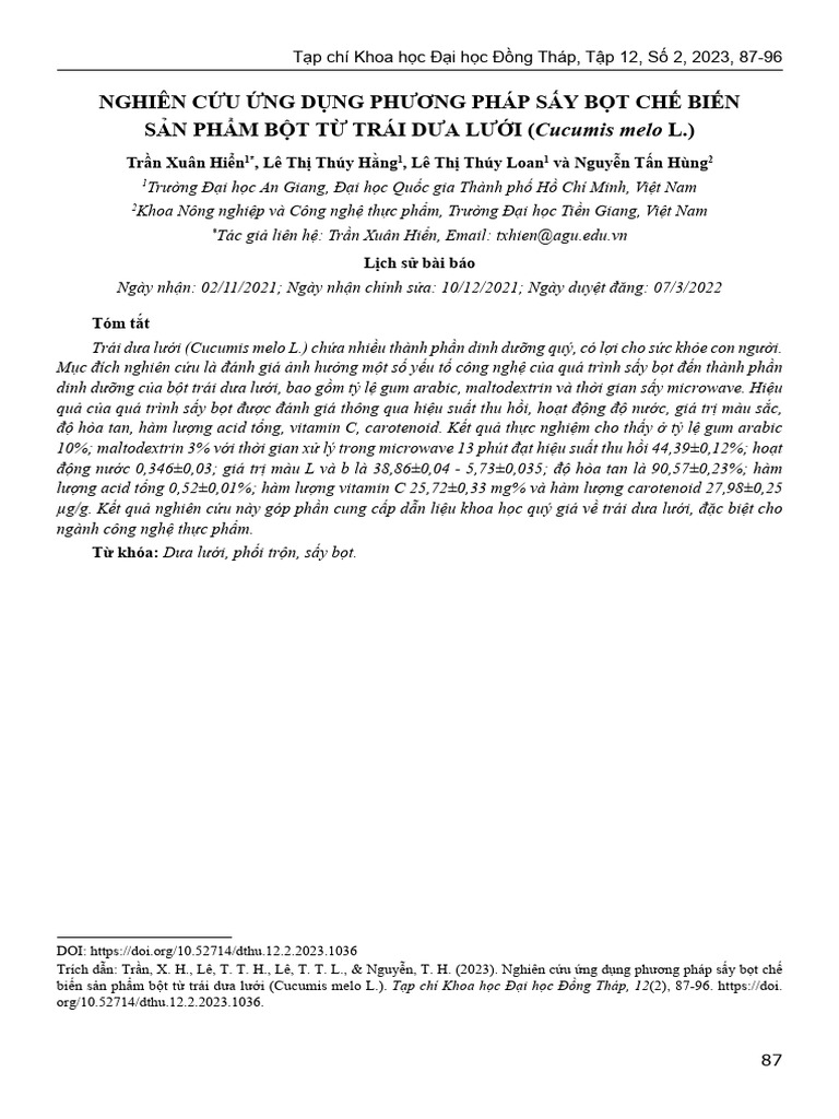 Tap Chi KHDT Tap 12 So 02-87-96-19-33 - Article Text | PDF