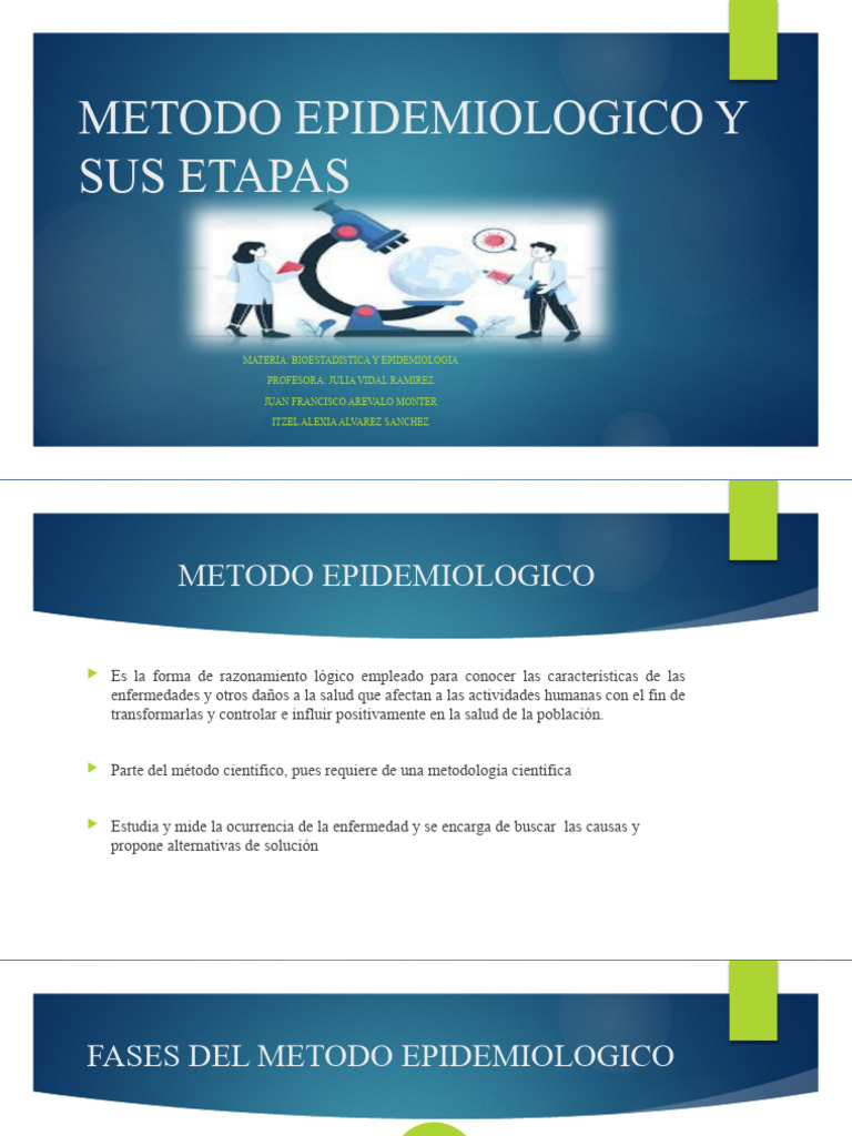 Metodo Epidemiologico y Sus Etapas | PDF | Método científico | Epidemiología
